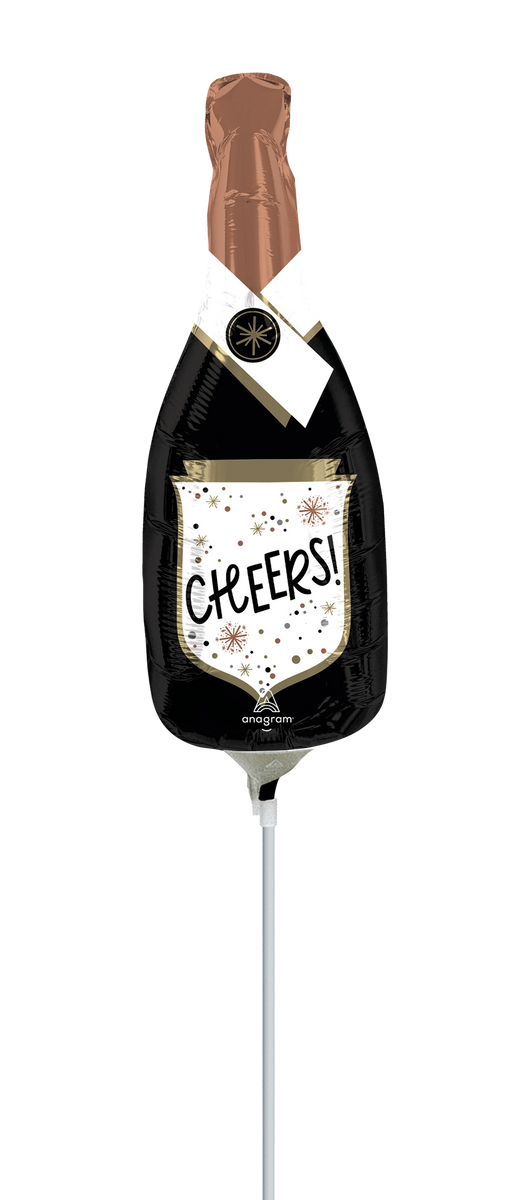 Mini Cheers Confetti Bubbly Bottle Balloon 14" – Anagram 4617202 ...