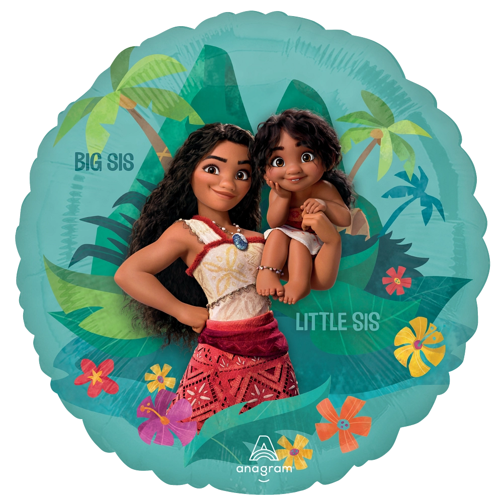 Moana Balloon 17" – Disney Foil Round Balloon for Parties – Funny ...
