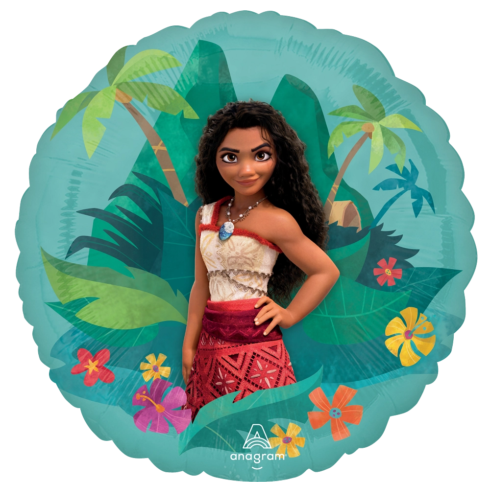 Moana Balloon 17" – Disney Foil Round Balloon for Parties – Funny ...