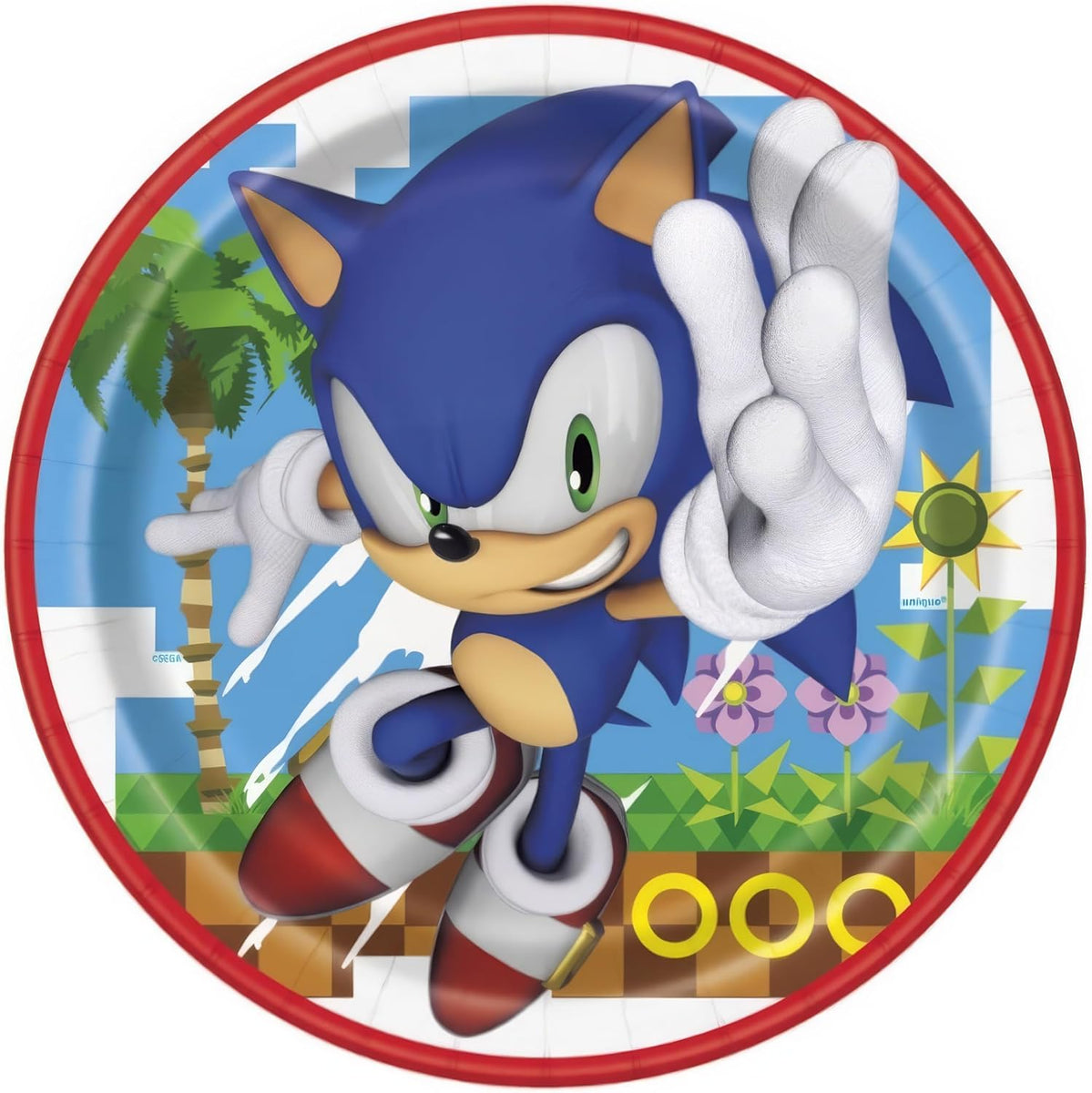 Sonic Dinner Plates – 9 in | Pack of 8 – Funny Balloons Miami LLC