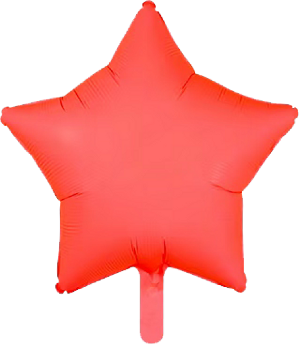 Neon Red Star Balloon – 18" Foil Party Decoration – Funny Balloons ...