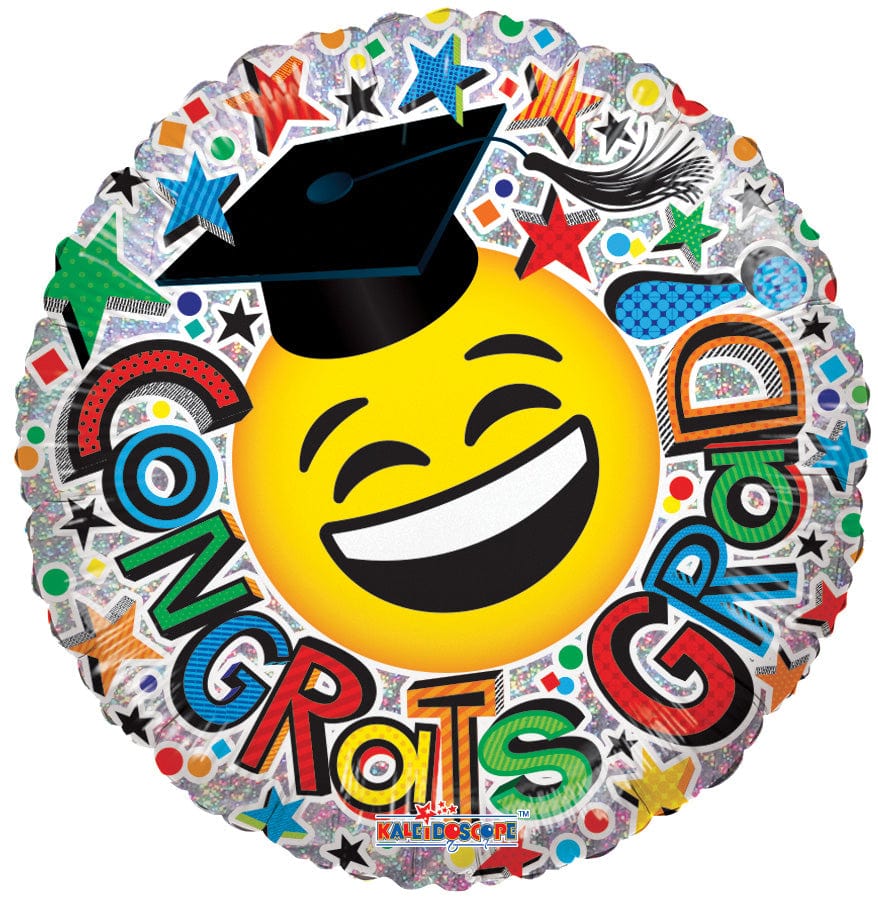 Congrats Grad Smiley Holographic 85313-18 – Funny Balloons Miami LLC