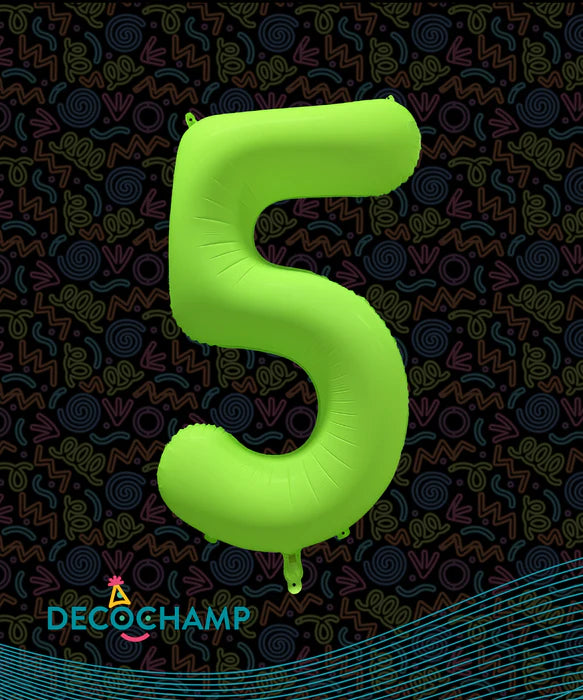 Neon Green Number Balloon 34" | Party Decoration – Funny Balloons Miami LLC