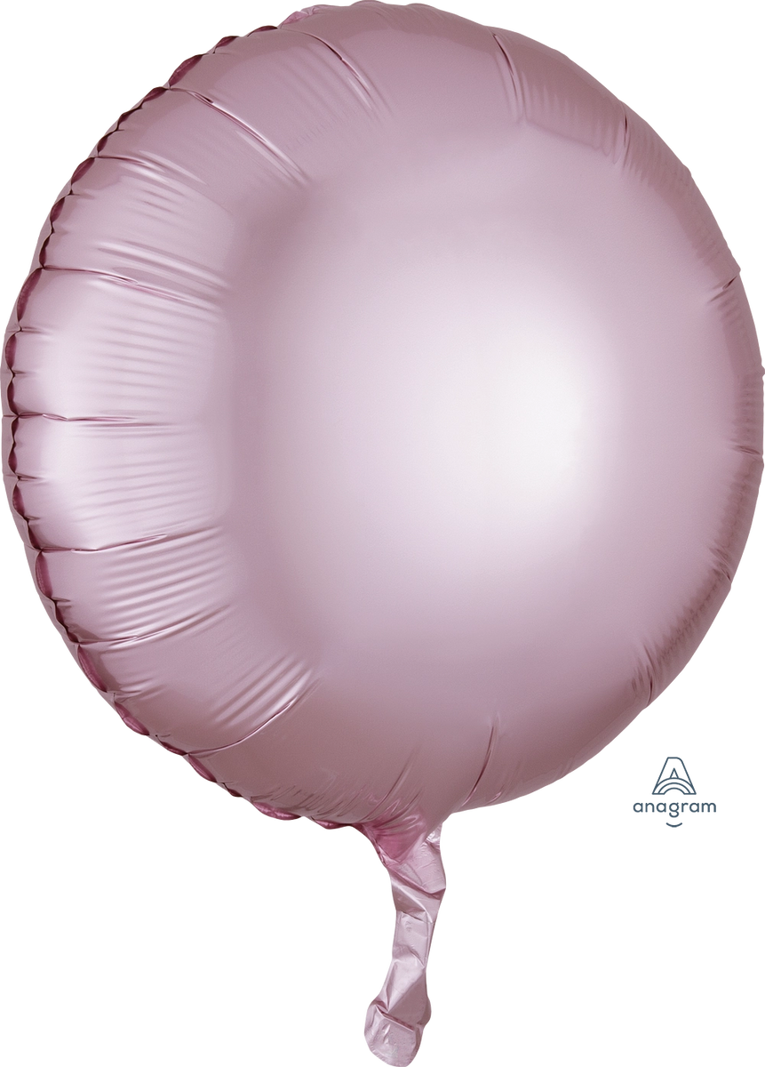 Satin Luxe Pastel Pink Round Balloon 17" by Anagram | Funny Balloons ...