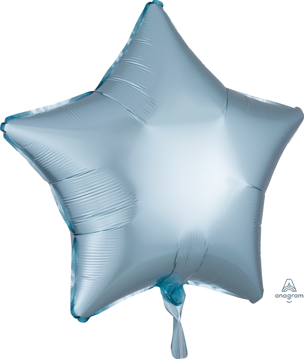 Anagram Satin Luxe Pastel Blue Star Balloon 19” | Funny Balloons USA ...
