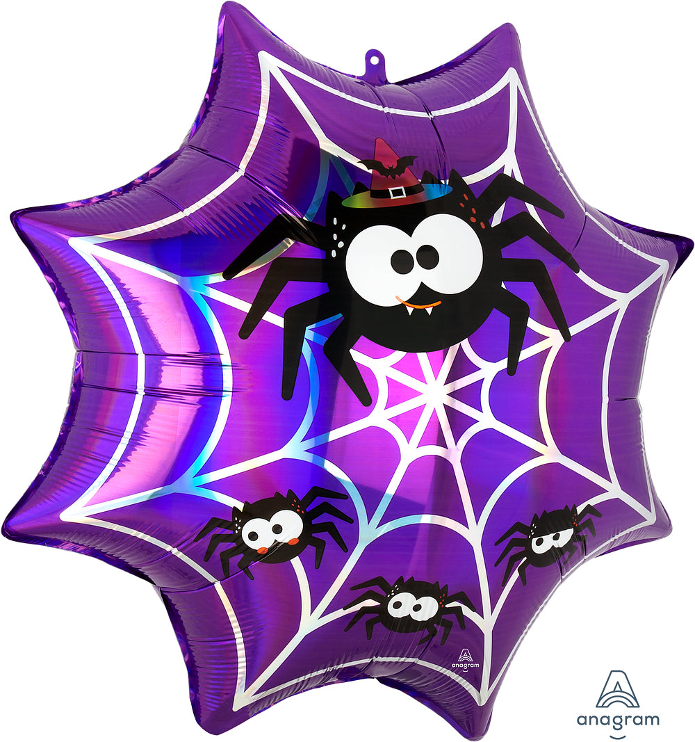 Iridescent Spiderweb Balloon 22x22 in Halloween – Funny Balloons Miami LLC