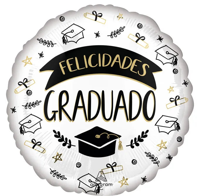 Sketched Felicidades Graduado 4545501 – Funny Balloons Miami LLC