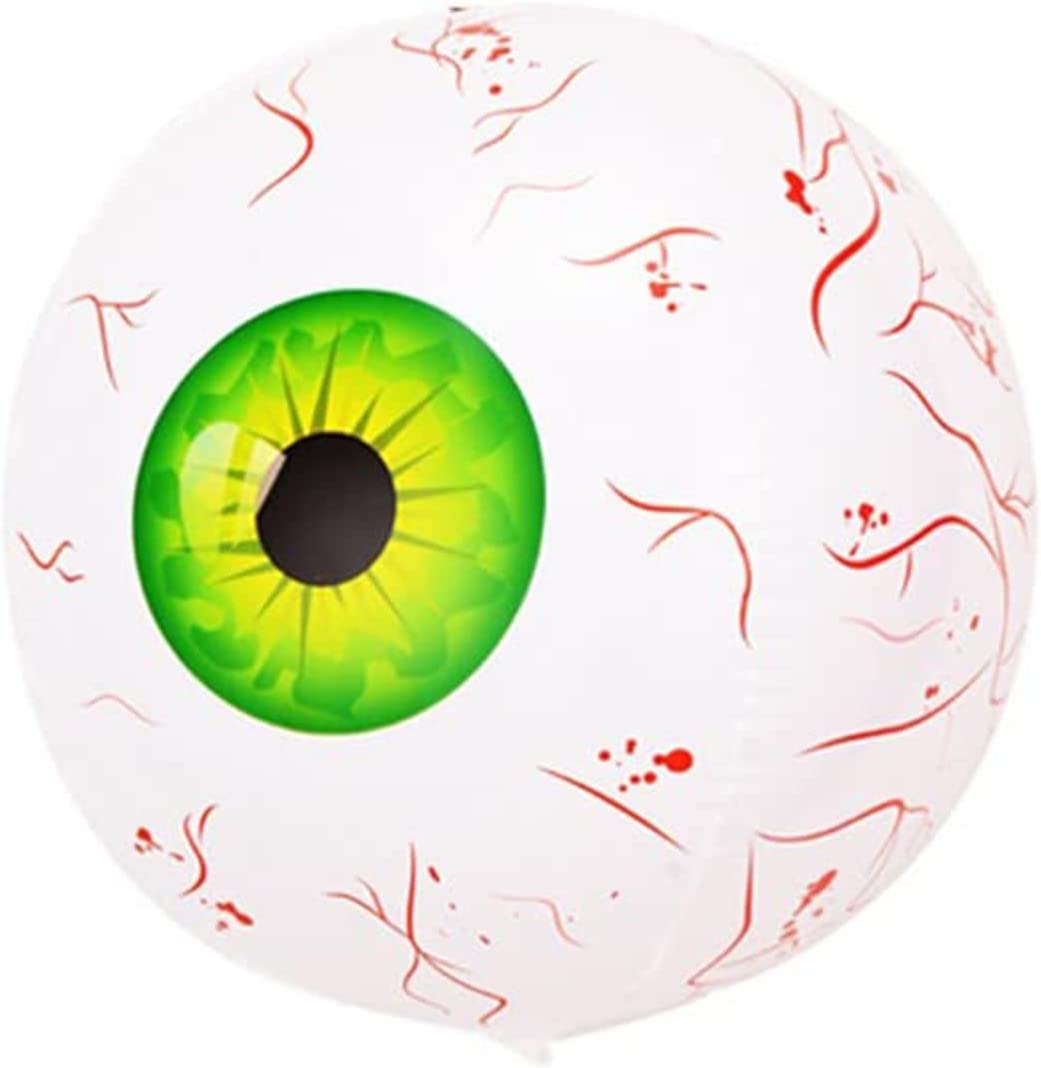 Halloween Green Eyeball Balloon 20 in – Mylar Sphere – Funny Balloons ...