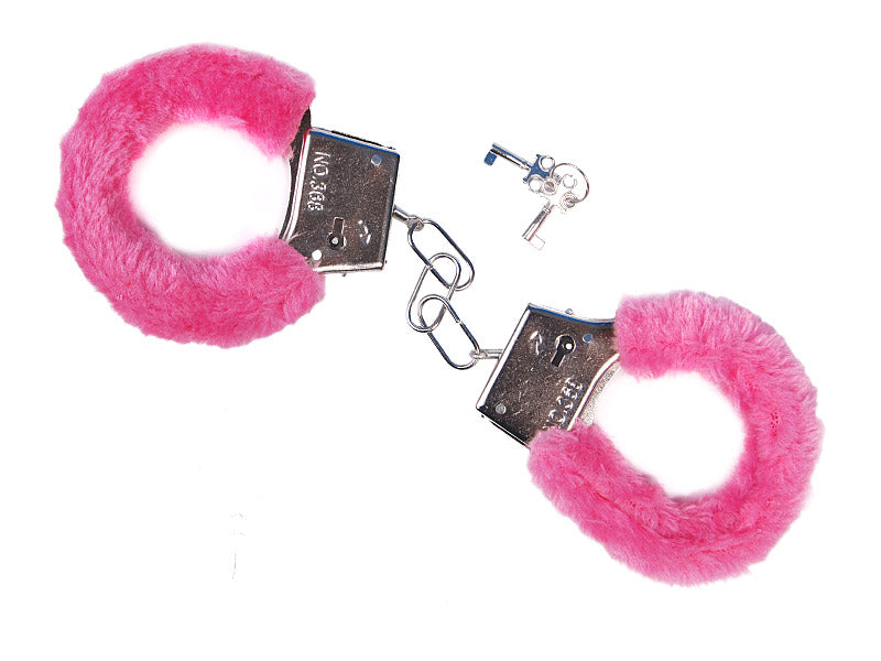 Handcuffs with Fur Pink KJD-081 – Funny Balloons Miami LLC