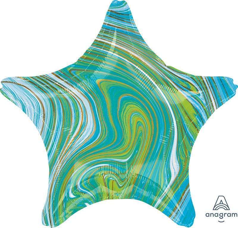 Marblez Blue & Green Star Balloon 19" – Anagram | Funny Balloons ...